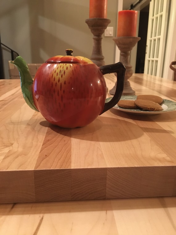 Japanese Wooden Apple Tea Set
