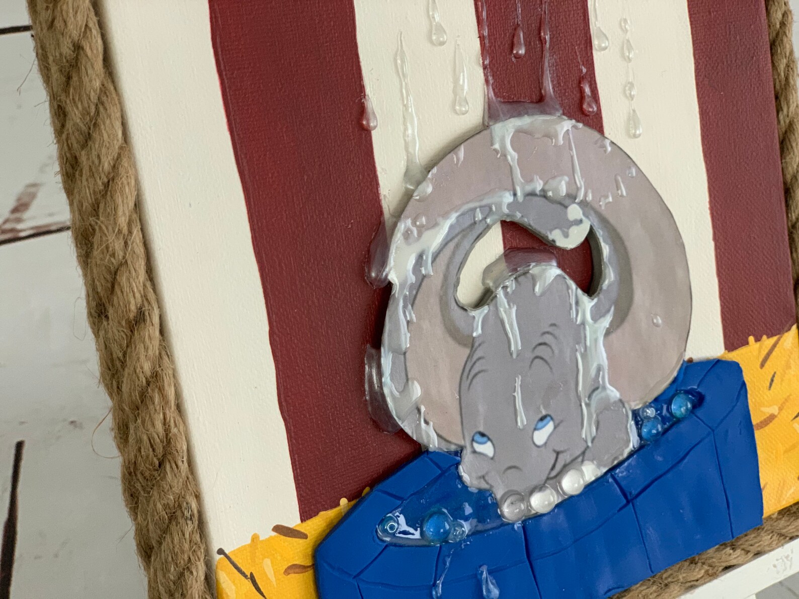 Disneys Dumbo Bath Scene Mixed Media Art - Etsy