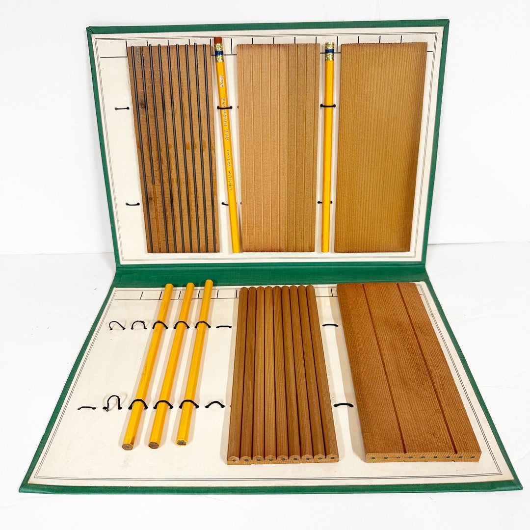 Vintage Faber Castell Pencil Making Kit Green Linen Folder - Etsy