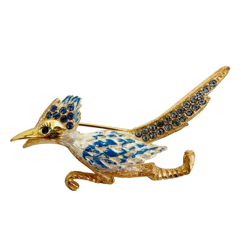Gold Roadrunner Pin - Etsy