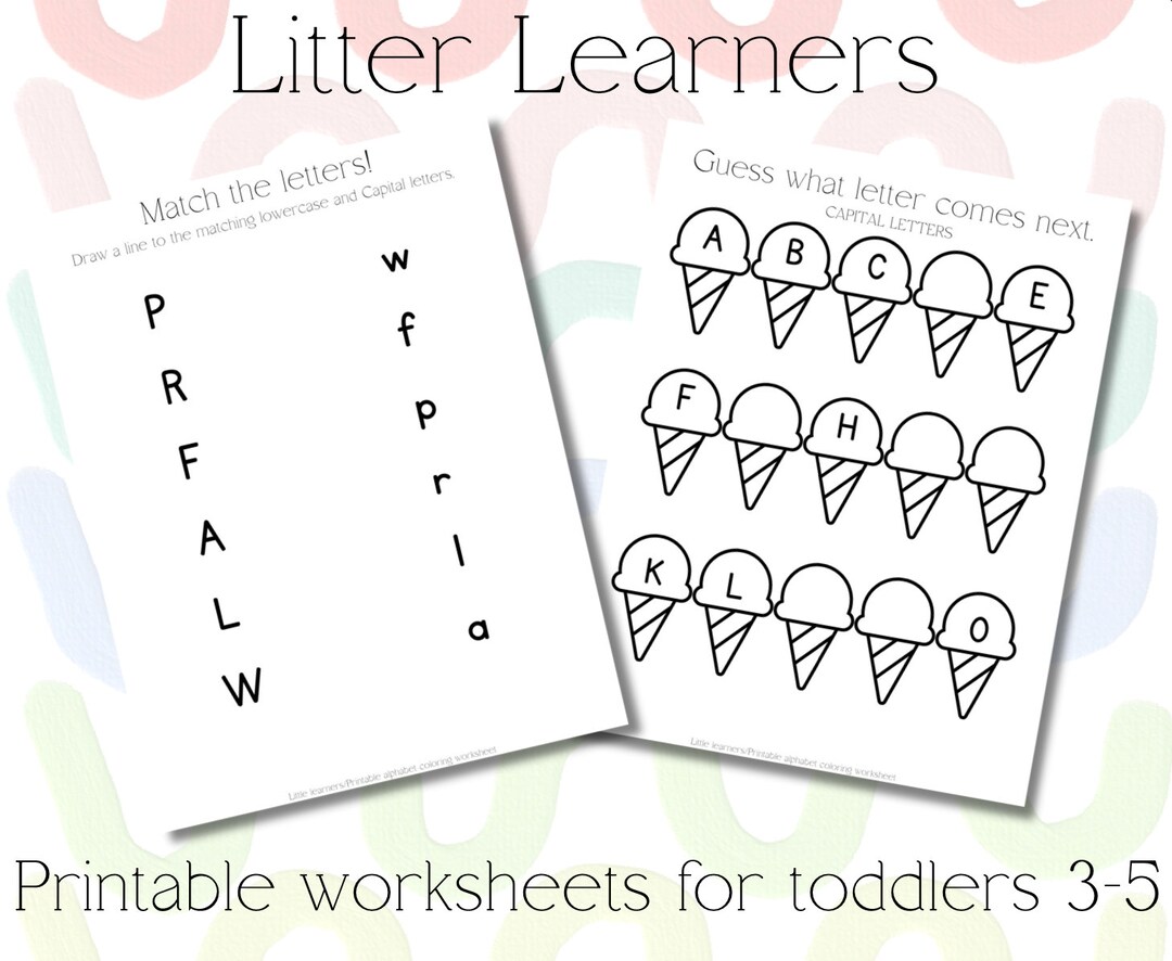Pre-k Alphabet Printable Worksheet 100 Pages/coloring Worksheet/games ...