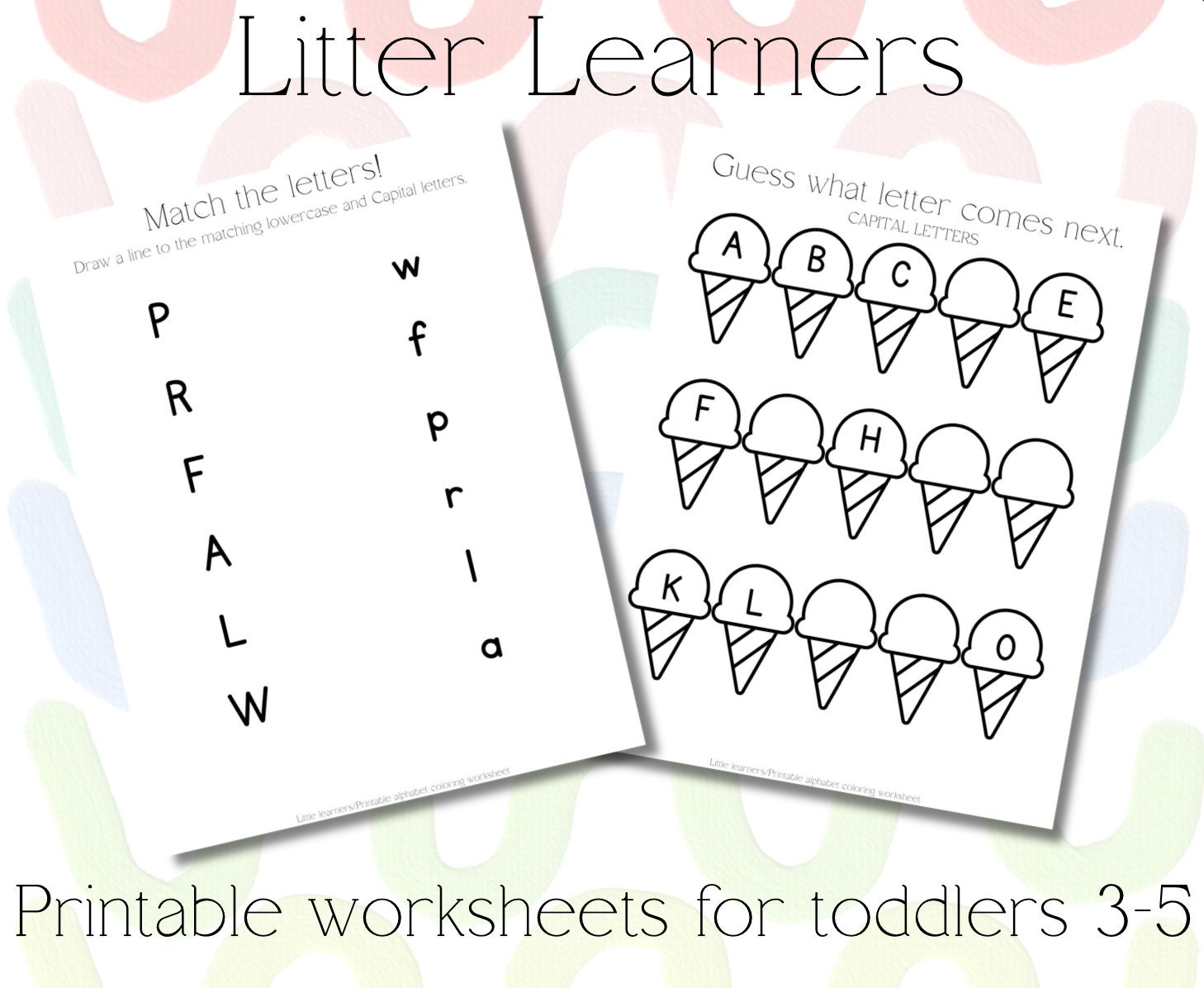 Pre-k Alphabet Printable Worksheet 100 Pages/coloring Worksheet/games ...