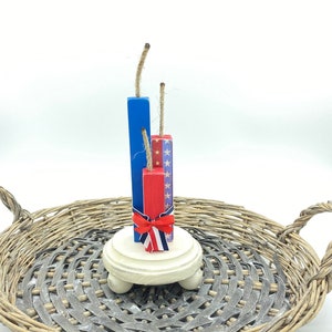 Mini Wooden Firecrackers, Set of 3 Wooden Firecrackers, 4th of July ...