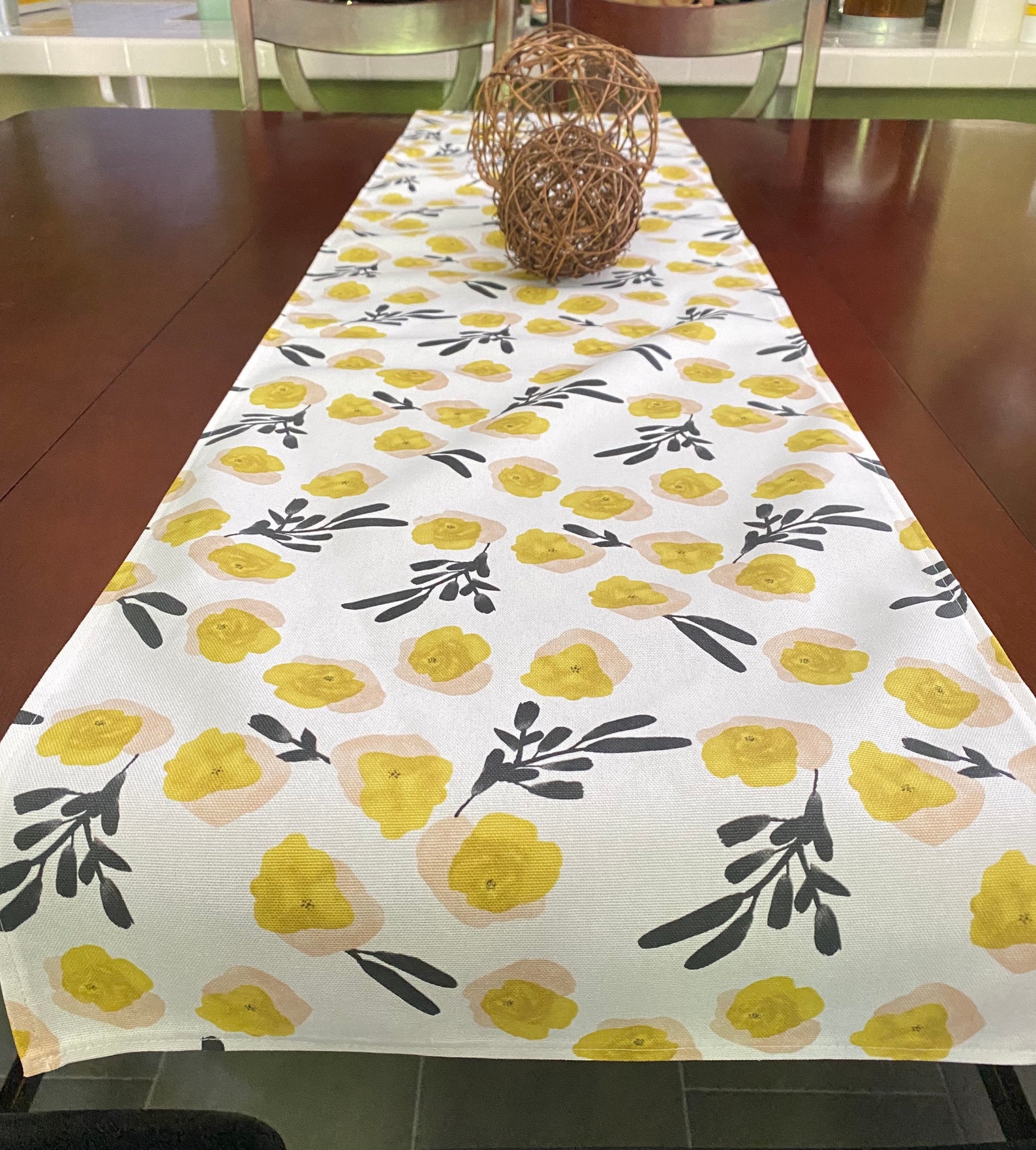 Mustard Table Runner/ Yellow Farmhouse Decor/ Farmhouse - Etsy