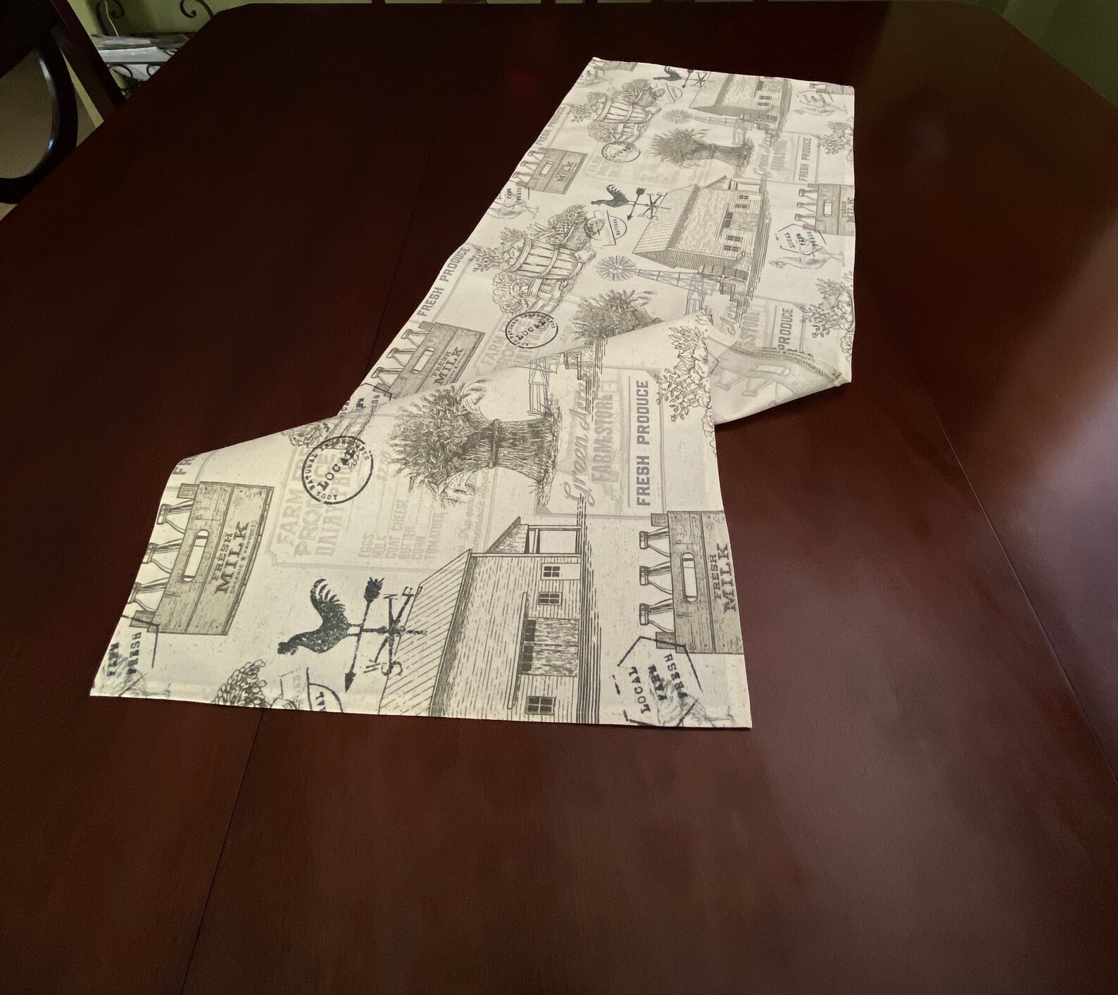 Farmhouse Table Runner /modern Table Runner/ Farmhouse Kitchen Decor ...