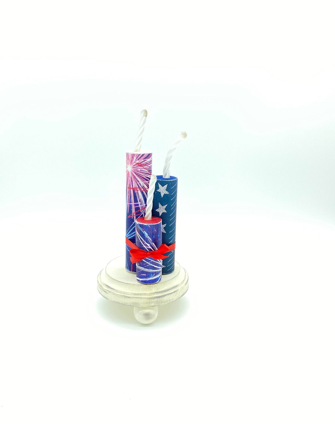 Mini Wooden Firecrackers, Set of 3 Wooden Firecrackers, 4th of July ...