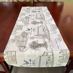 Farmhouse Table Runner /modern Table Runner/ Farmhouse Kitchen Decor ...