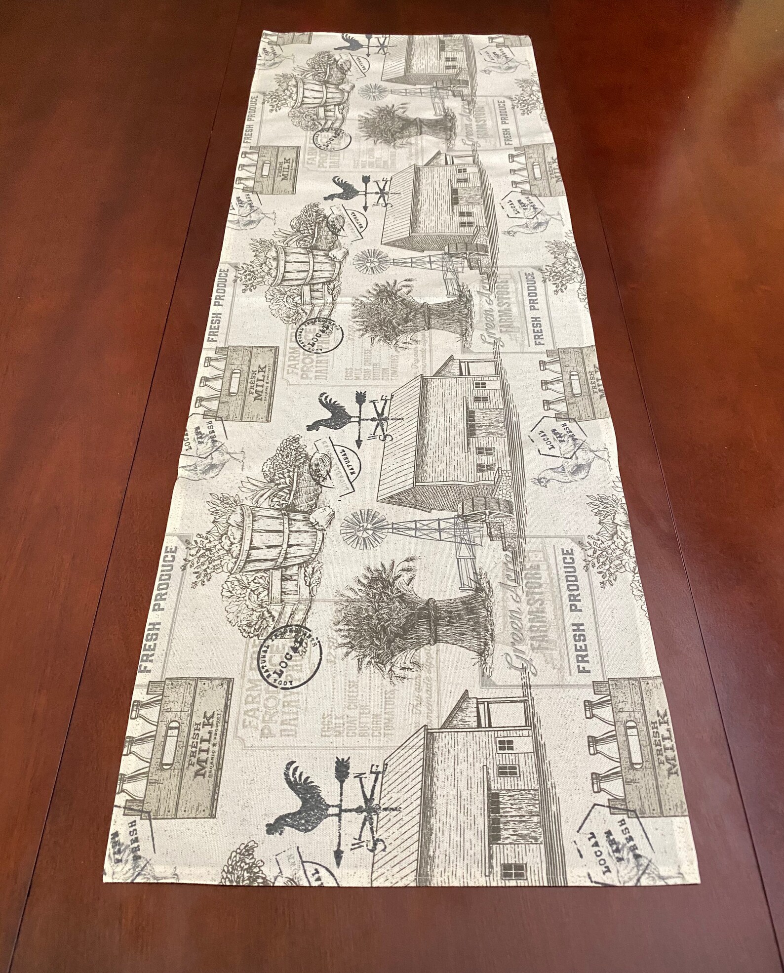 Farmhouse Table Runner /modern Table Runner/ Farmhouse Kitchen Decor ...