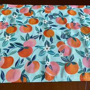 Peach Table Runner /peaches on Branch Table Runner/ Farmhouse Kitchen ...