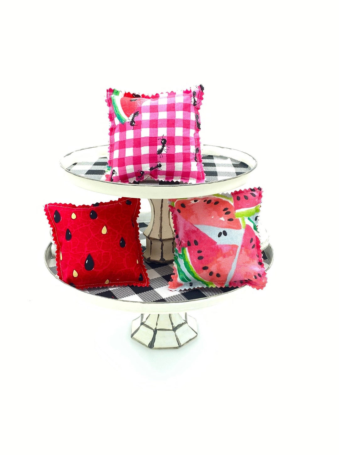 Watermelon Mini Pillows, Summer Tiered Tray, Ants Watermelon Decor ...