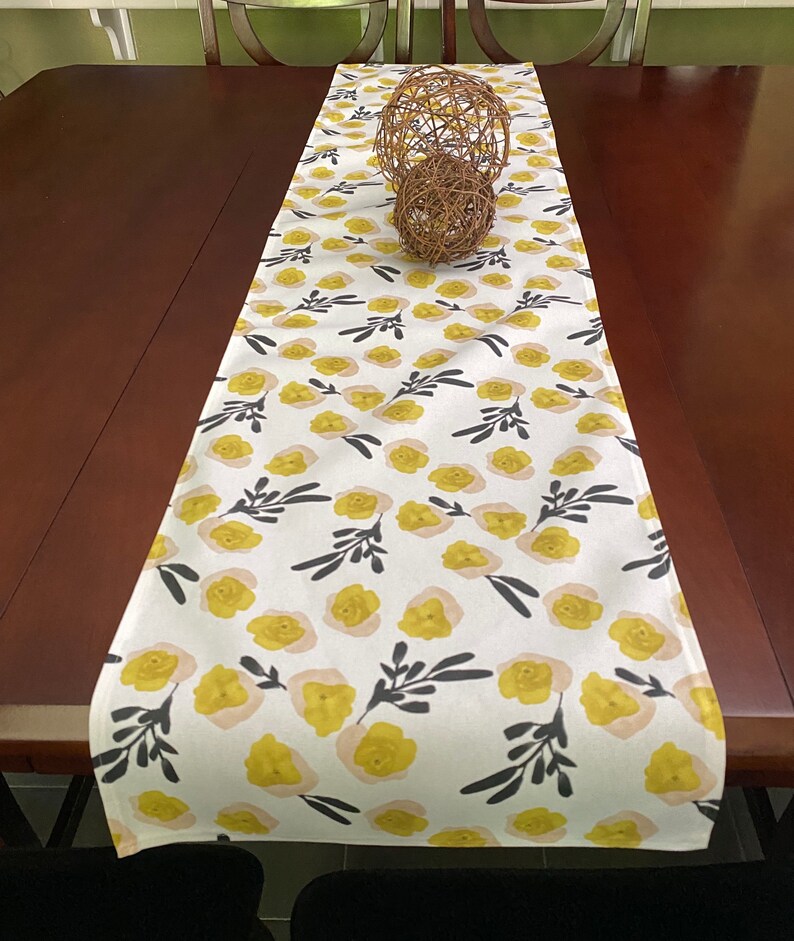 Mustard Table Runner/ Yellow Farmhouse Decor/ Farmhouse - Etsy