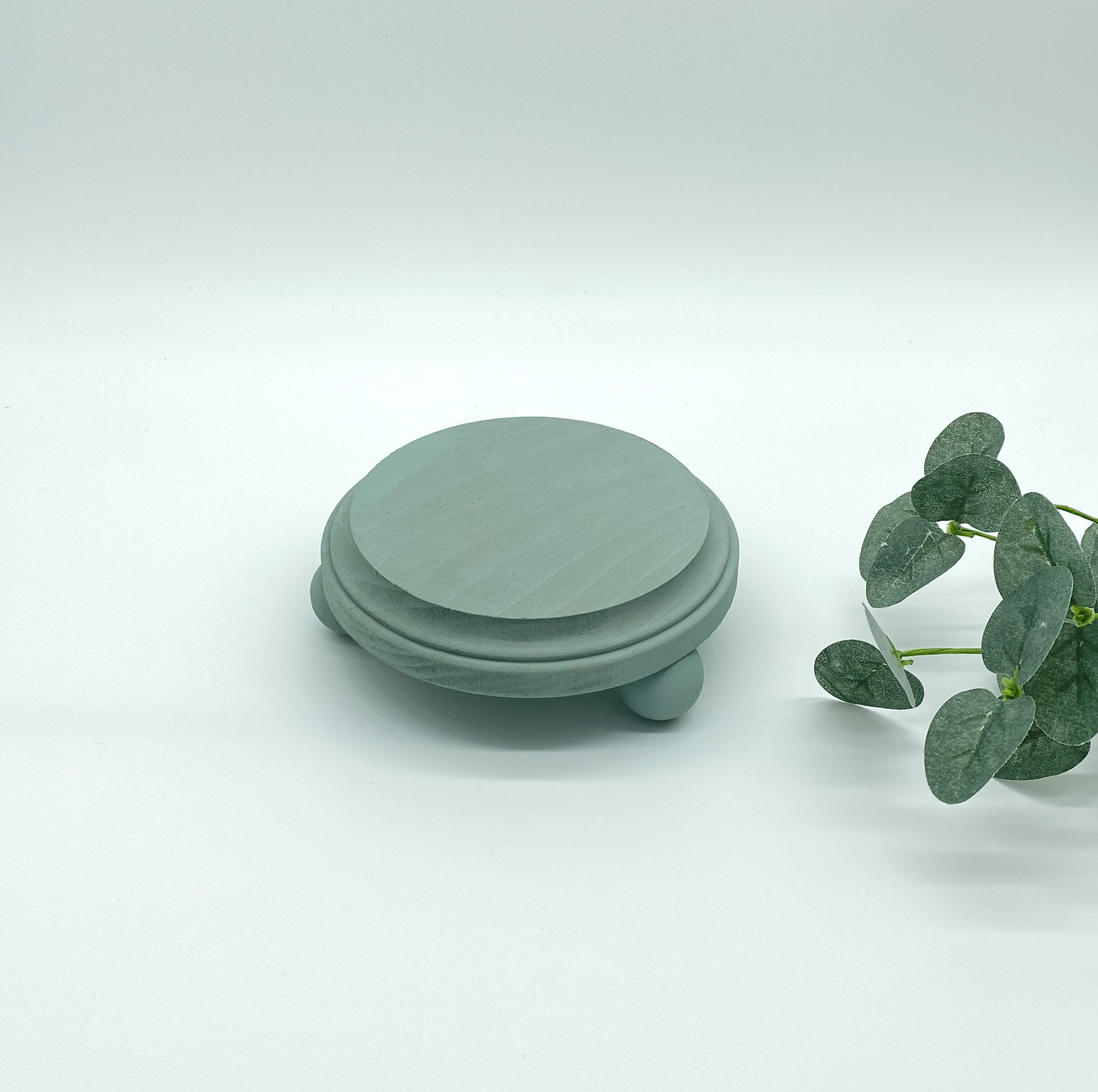 Wooden Riser Stand Round Riser Sage Wood Riser Wood | Etsy