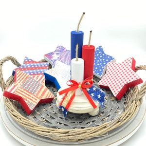 Mini Wooden Firecrackers, Set of 3 Wooden Firecrackers, 4th of July ...