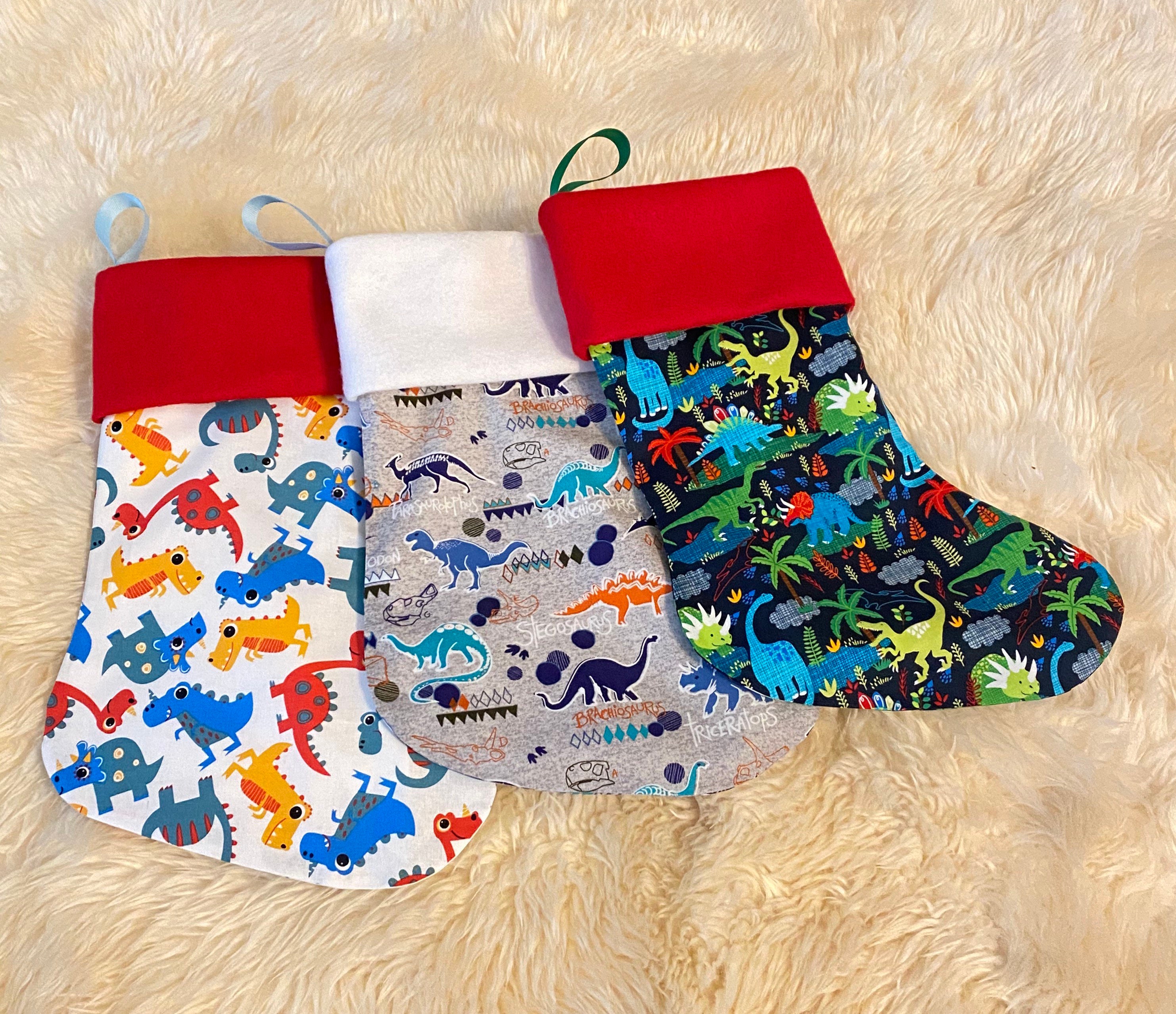 Dinosaur Christmas Stocking Christmas Stocking Dino Child - Etsy UK