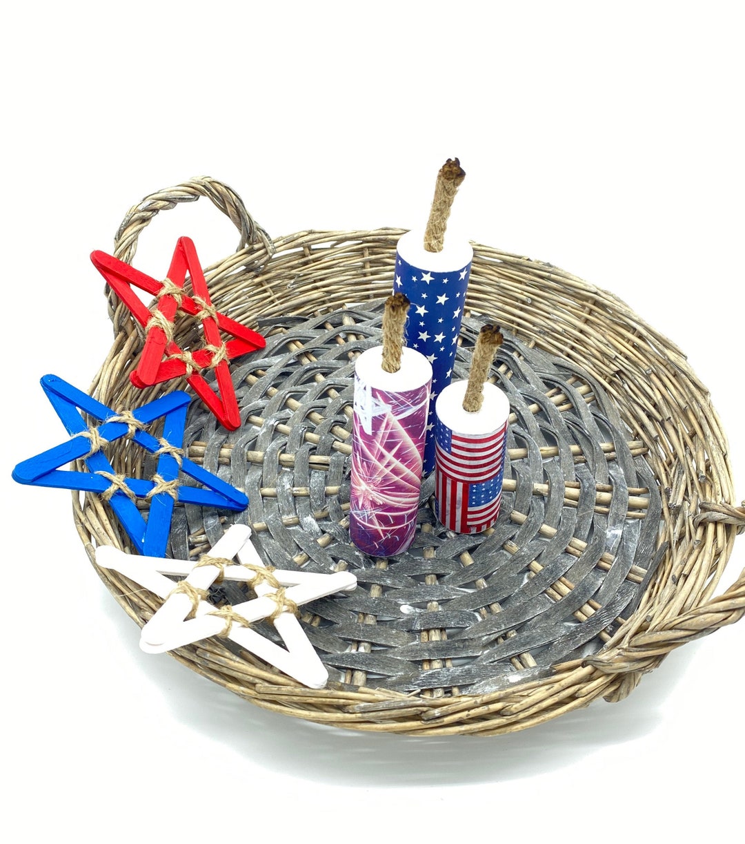 Wooden Firecrackers, Mini Wooden Firecrackers, 4th of July, Patriotic ...