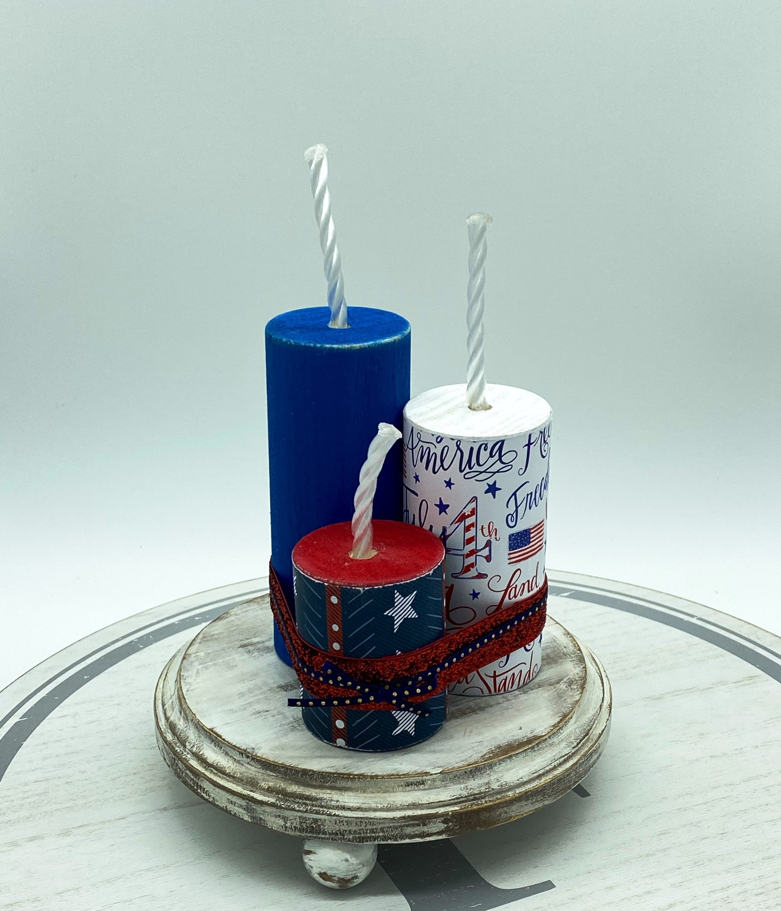 Wooden Firecrackers Set of 3 Wooden Firecrackers 4th of July | Etsy