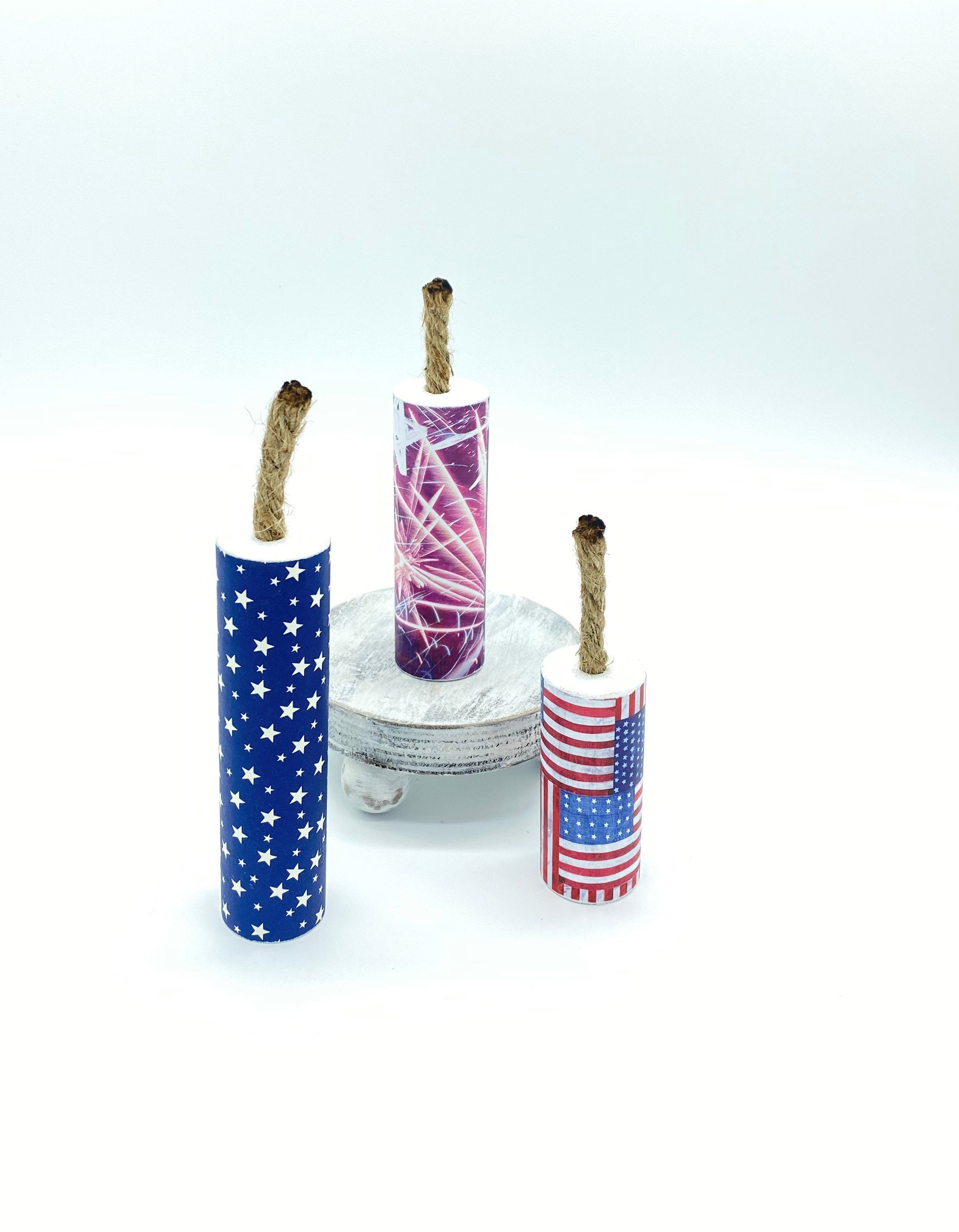 Wooden Firecrackers Mini Wooden Firecrackers 4th of July | Etsy