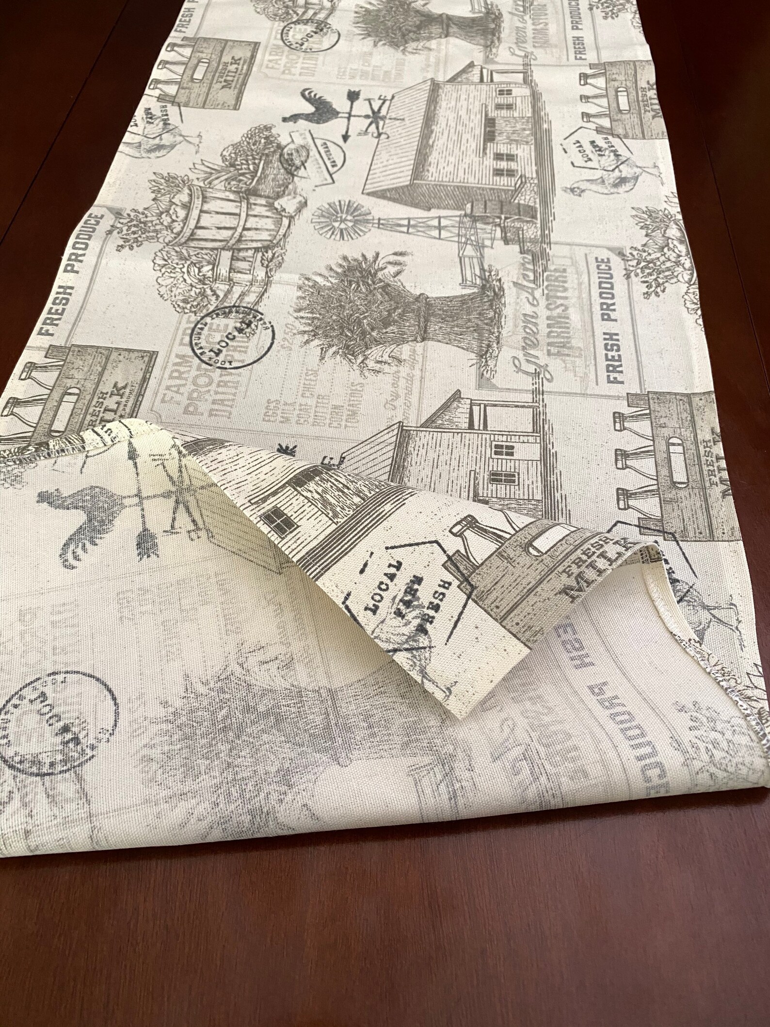 Farmhouse Table Runner /modern Table Runner/ Farmhouse Kitchen Decor ...