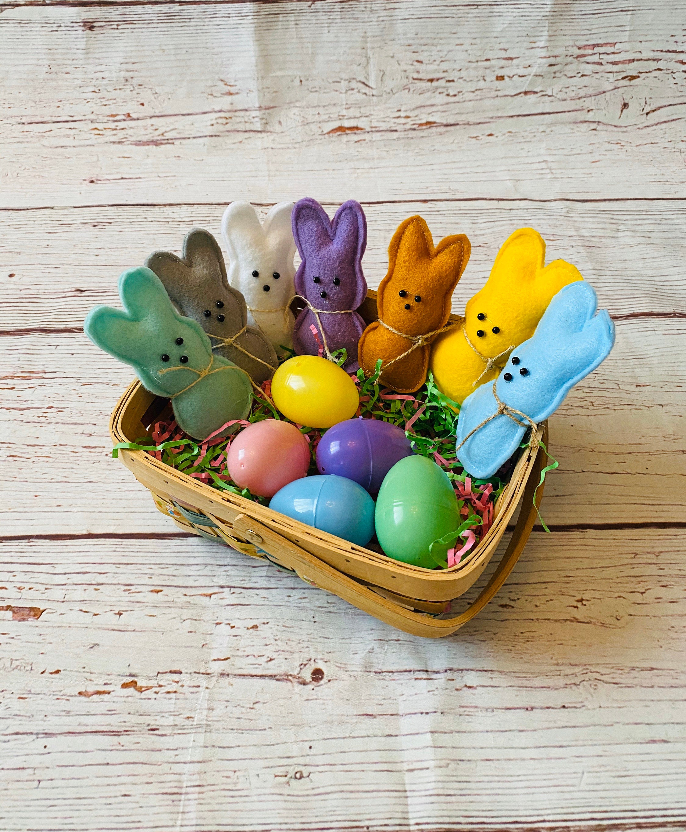 Easter Peeps, Felt Peeps, Farmhouse Style, Easter Decor, Bunny Peeps - Etsy