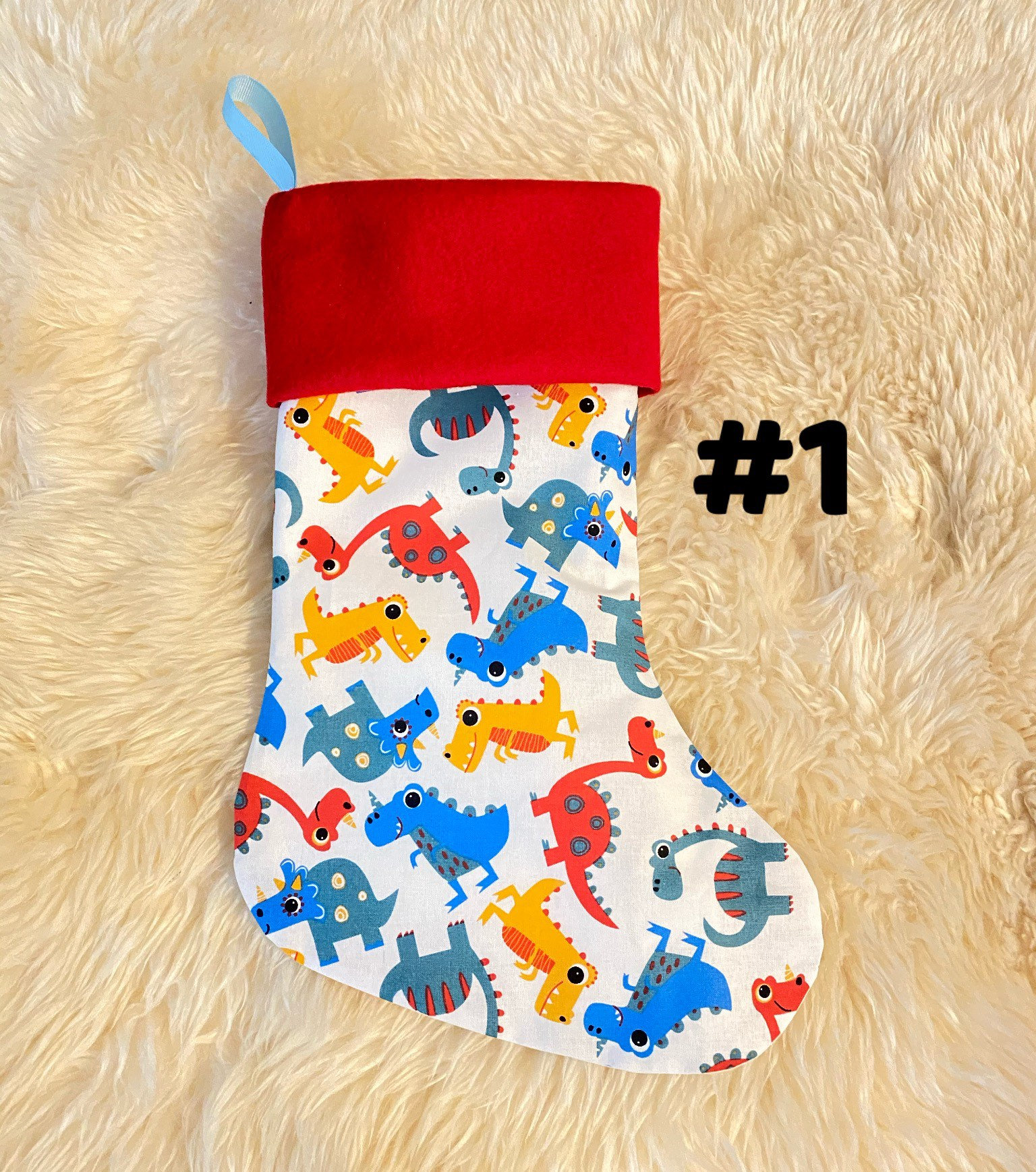 Dinosaur Christmas Stocking Christmas Stocking Dino Child - Etsy UK
