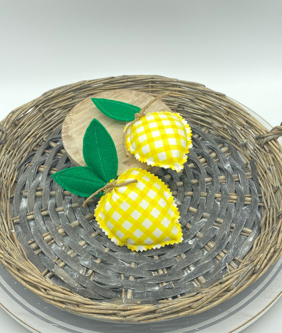 Mini Lemons Pillow Lemon Tiered Tray Lemons Decor | Etsy
