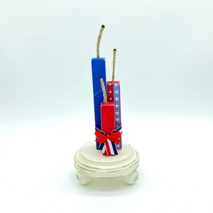 Mini Wooden Firecrackers, Set of 3 Wooden Firecrackers, 4th of July ...