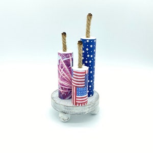 Wooden Firecrackers, Mini Wooden Firecrackers, 4th of July, Patriotic ...