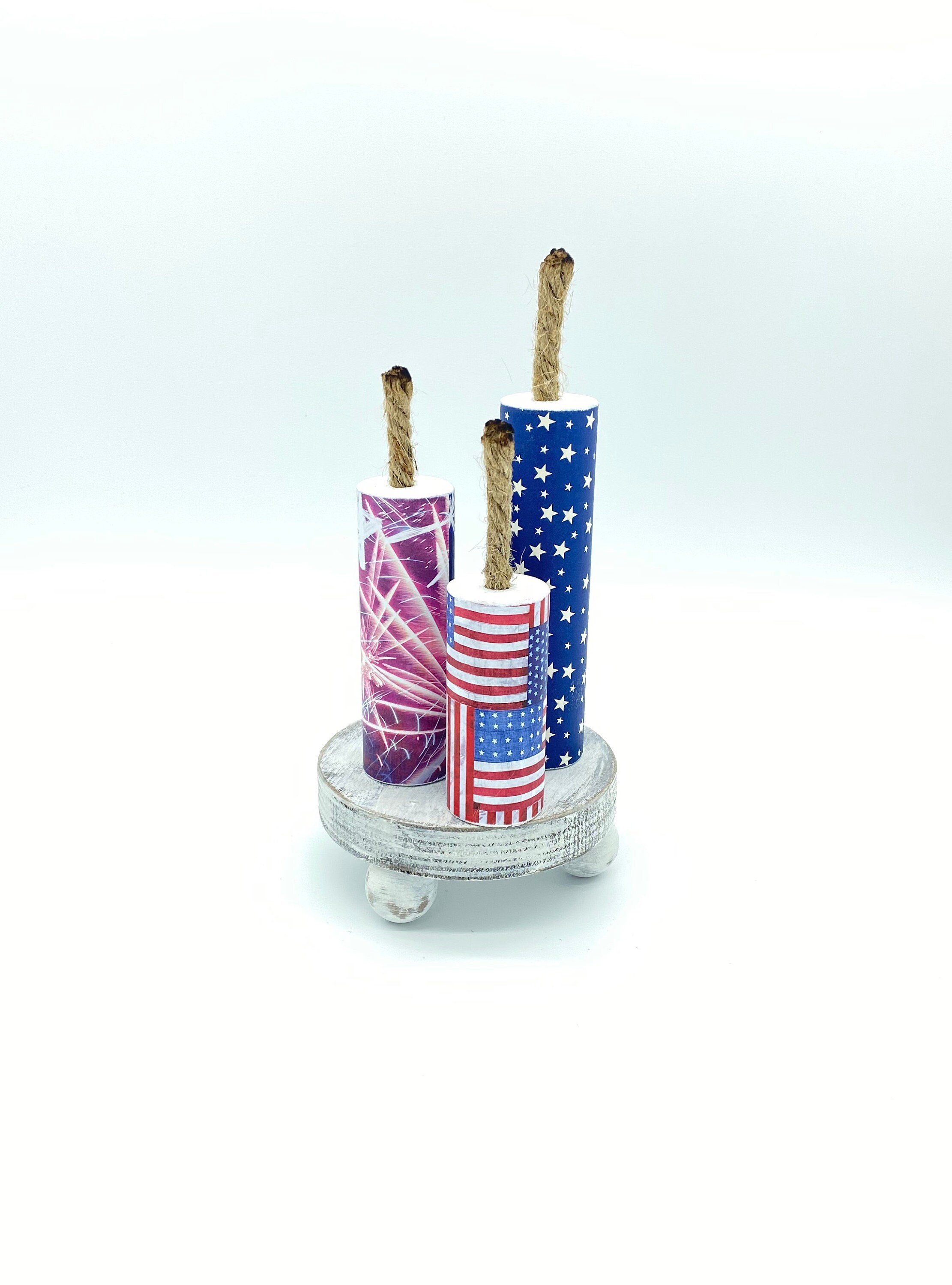 Wooden Firecrackers Mini Wooden Firecrackers 4th of July | Etsy