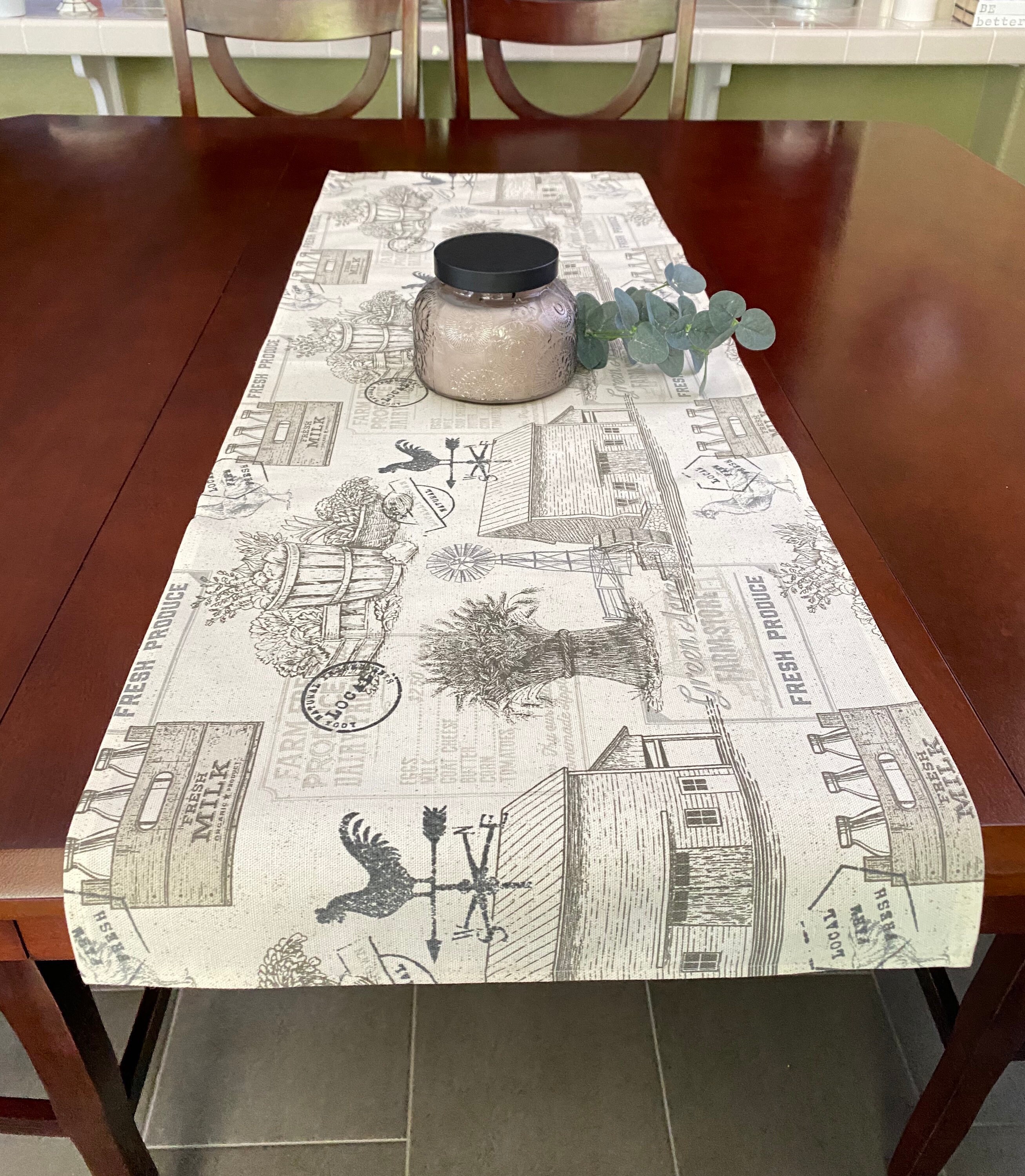 Farmhouse Table Runner /Modern Table Runner/ Farmhouse Kitchen | Etsy