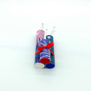 Mini Wooden Firecrackers, Set of 3 Wooden Firecrackers, 4th of July ...