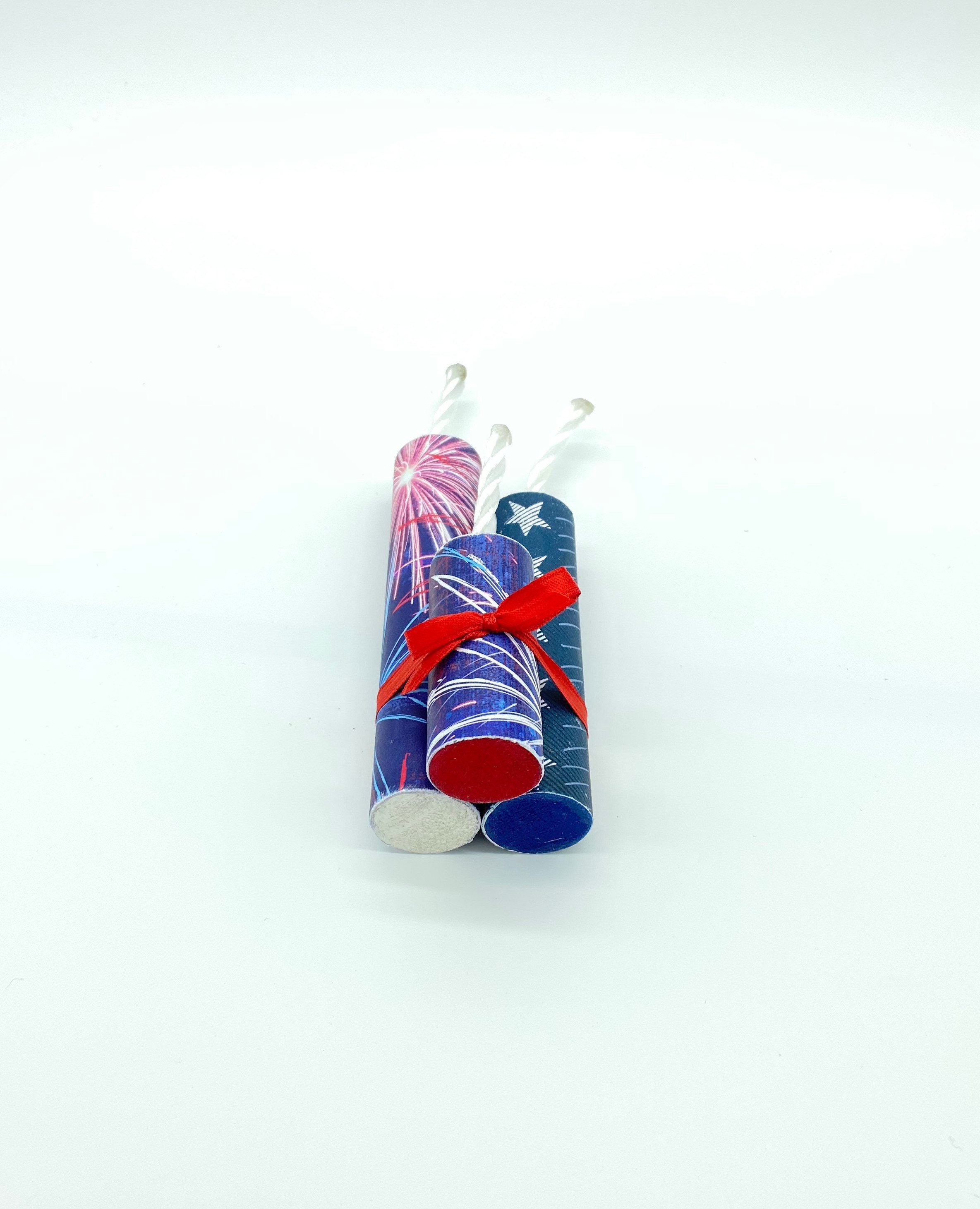 Mini Wooden Firecrackers Set of 3 Wooden Firecrackers 4th of | Etsy