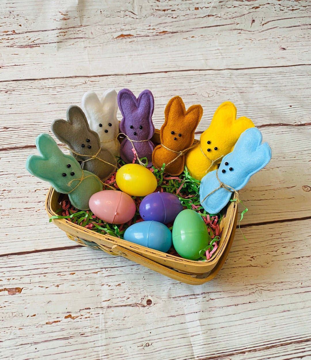 Easter Peeps, Felt Peeps, Farmhouse Style, Easter Decor, Bunny Peeps - Etsy