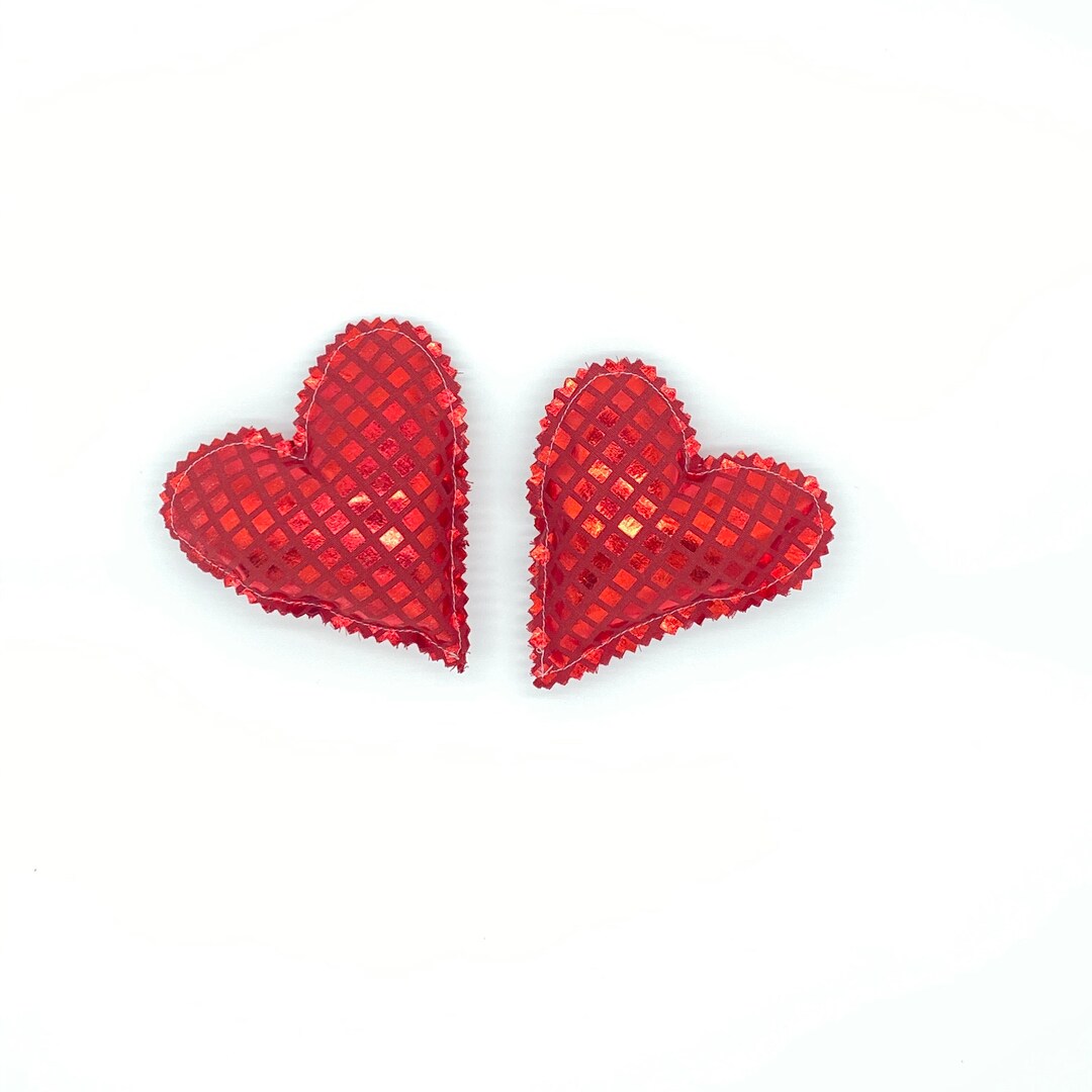 Red Fabric Hearts, Valentine’s Hearts, Farmhouse Decor, Valentines ...