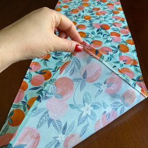 Peach Table Runner /peaches on Branch Table Runner/ Farmhouse Kitchen ...