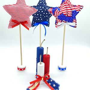 Mini Wooden Firecrackers, Set of 3 Wooden Firecrackers, 4th of July ...