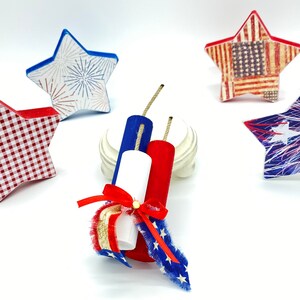 Mini Wooden Firecrackers, Set of 3 Wooden Firecrackers, 4th of July ...