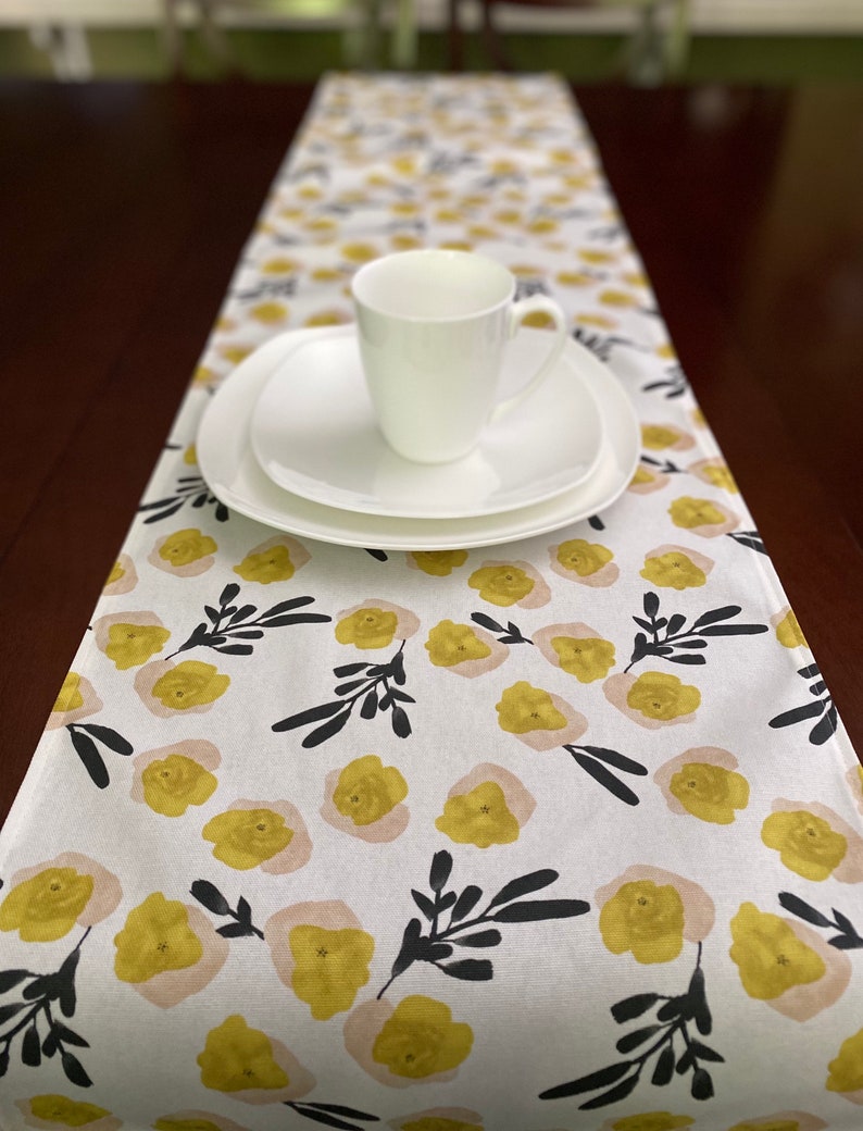 Mustard Table Runner/ Yellow Farmhouse Decor/ Farmhouse - Etsy
