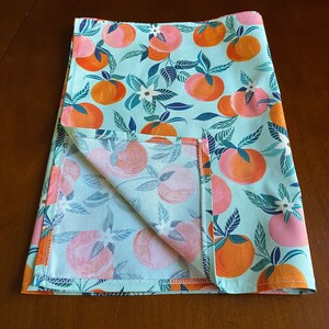 Peach Table Runner /peaches on Branch Table Runner/ Farmhouse Kitchen ...