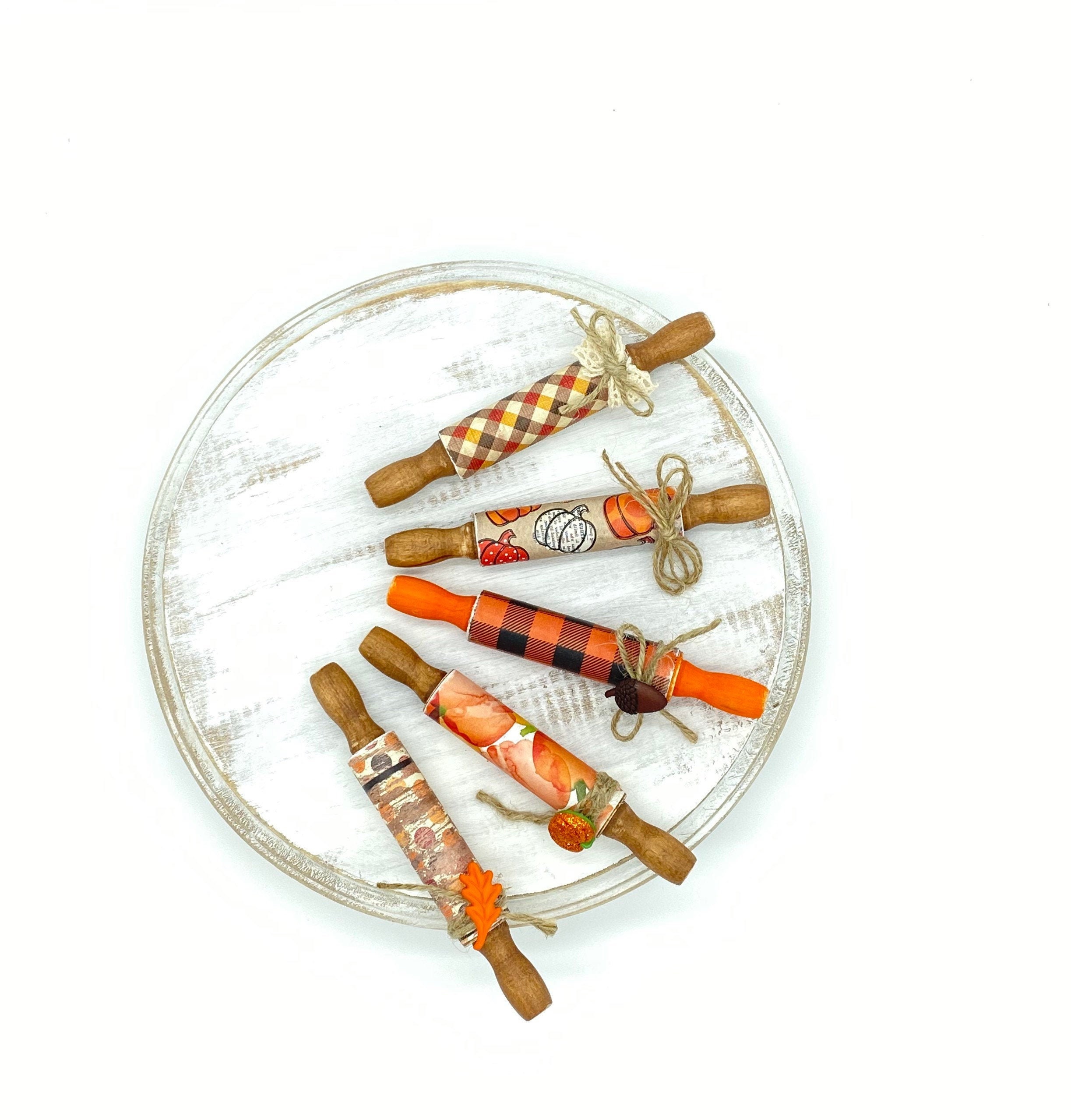 Fall Mini Rolling Pin Harvest Decor Mini Wooden Rolling - Etsy