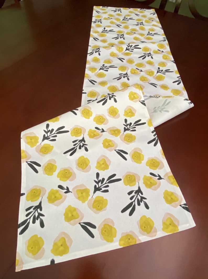 Mustard Table Runner/ Yellow Farmhouse Decor/ Farmhouse - Etsy