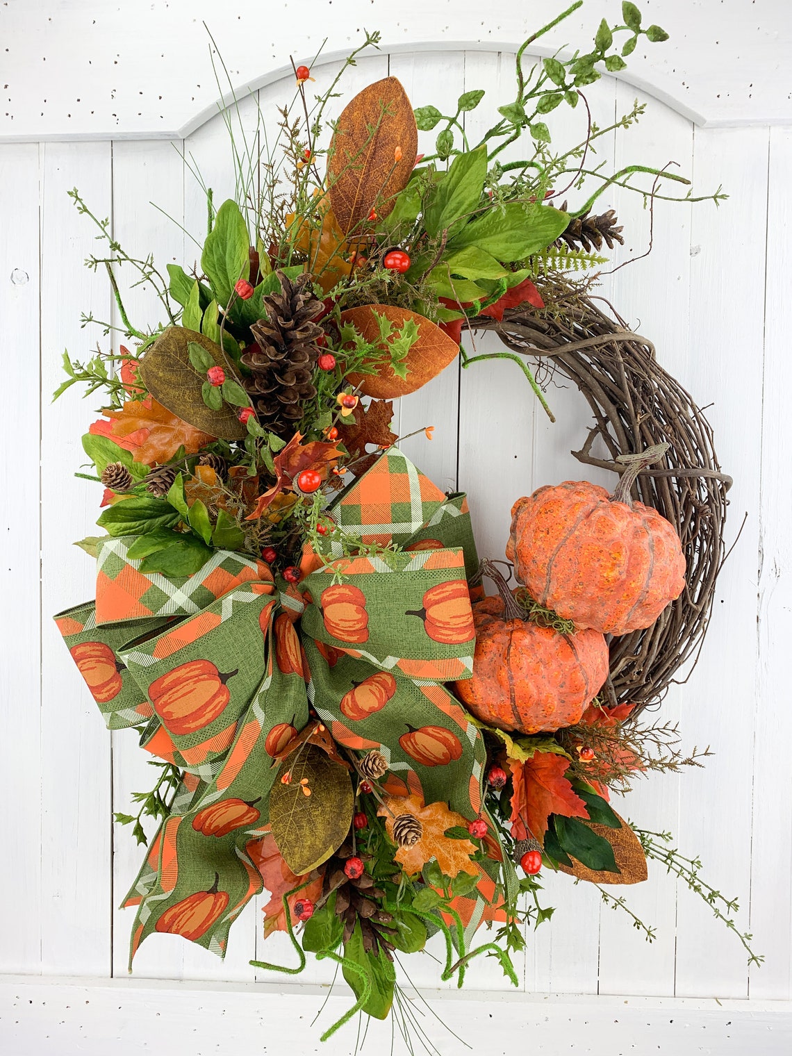 Fall Wreath for Front Door Autumn Home Decor Thanksgiving - Etsy