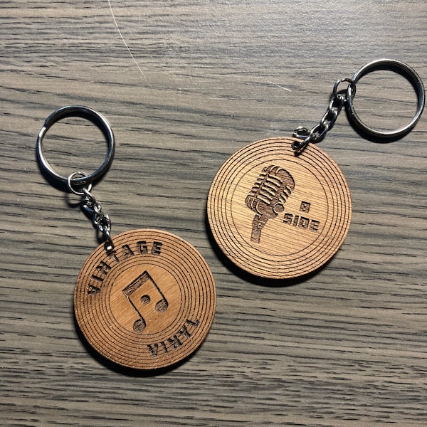 Vintage Record Keychain - Etsy