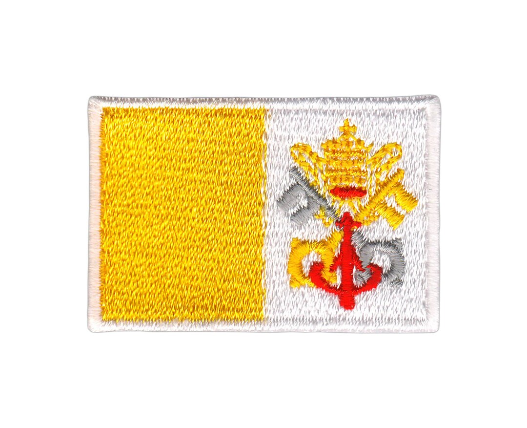 Ac80 Flag Vatican City Vatican Small Patch Iron-on Application Patch 4. ...