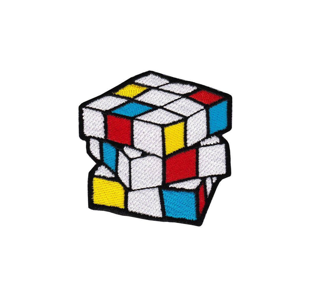 Ab45 Embroidered Rubik's Cube Iron-on Patch Applique Size 6.5 X 6.5 Cm ...