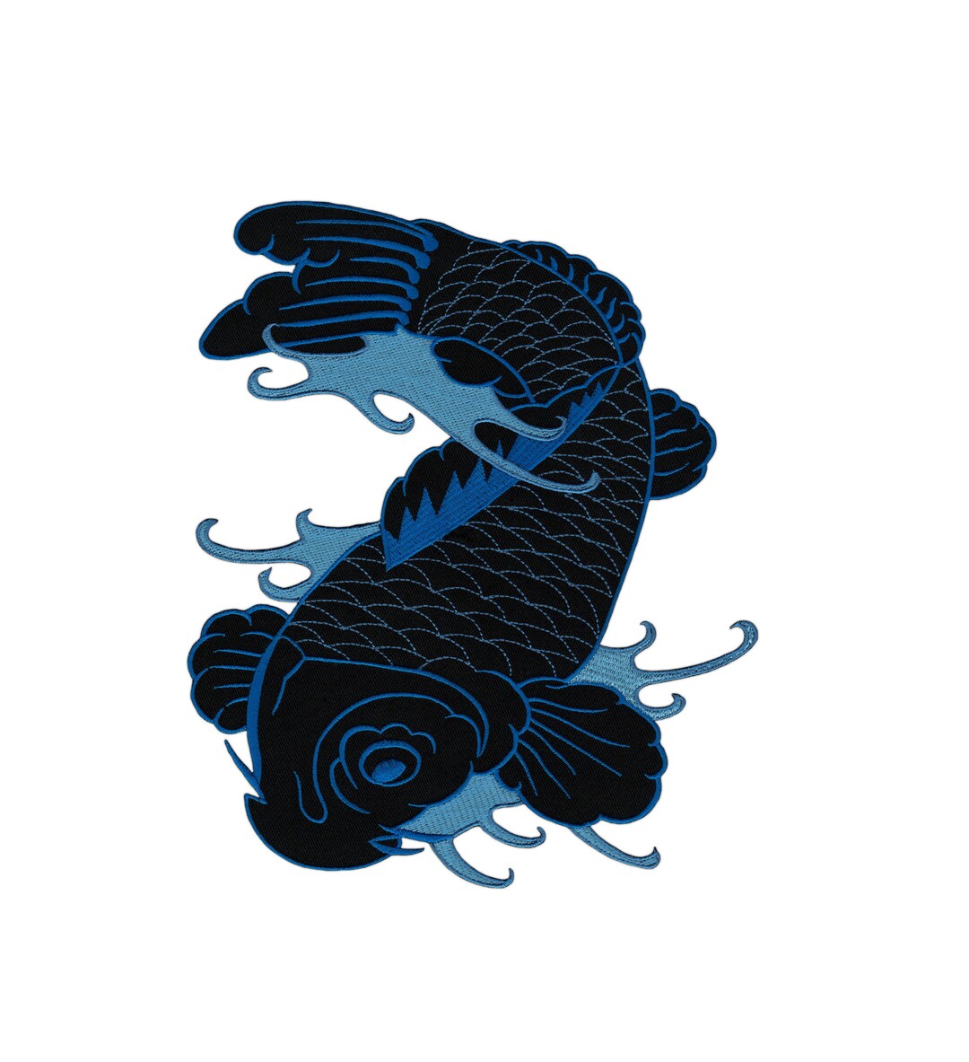 Backpatch67 Fish Carp Tattoo Backpatch Iron-on Patch Large XXL 18.5 X ...
