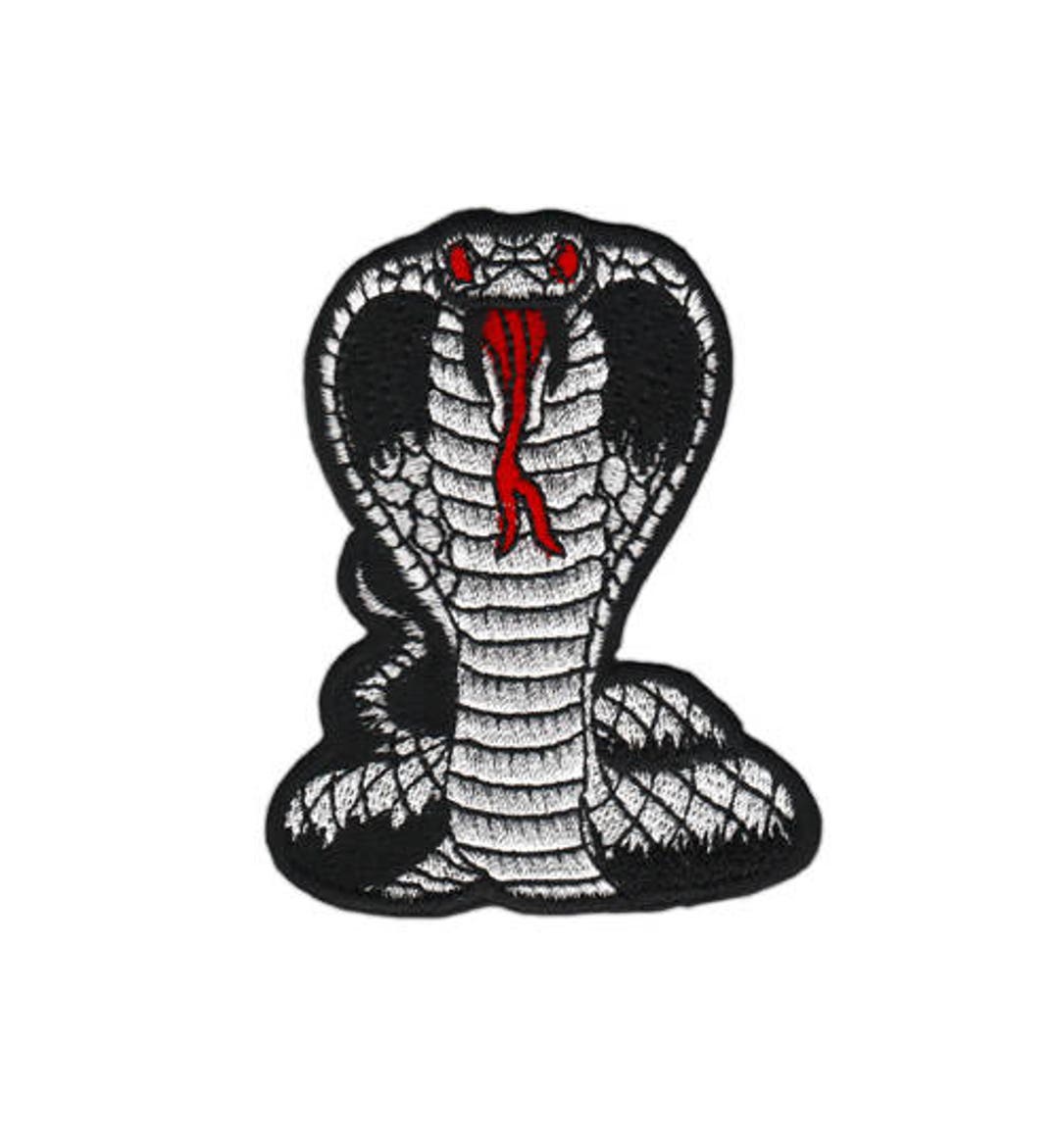 An45 Snake Cobra Black Biker Patch Reptile Animals Iron-on Application ...