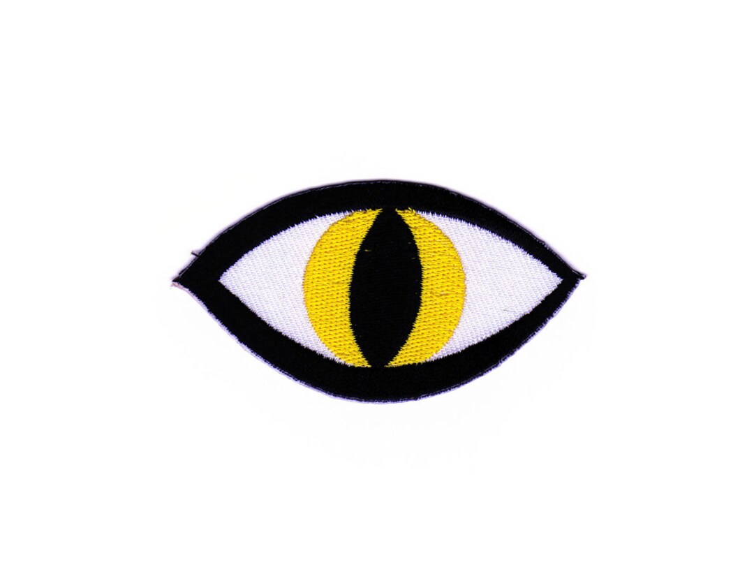 Ac47 Eye Black Yellow Tattoo Iron-on Patch Applique Size 7.5 X 4.0 Cm ...