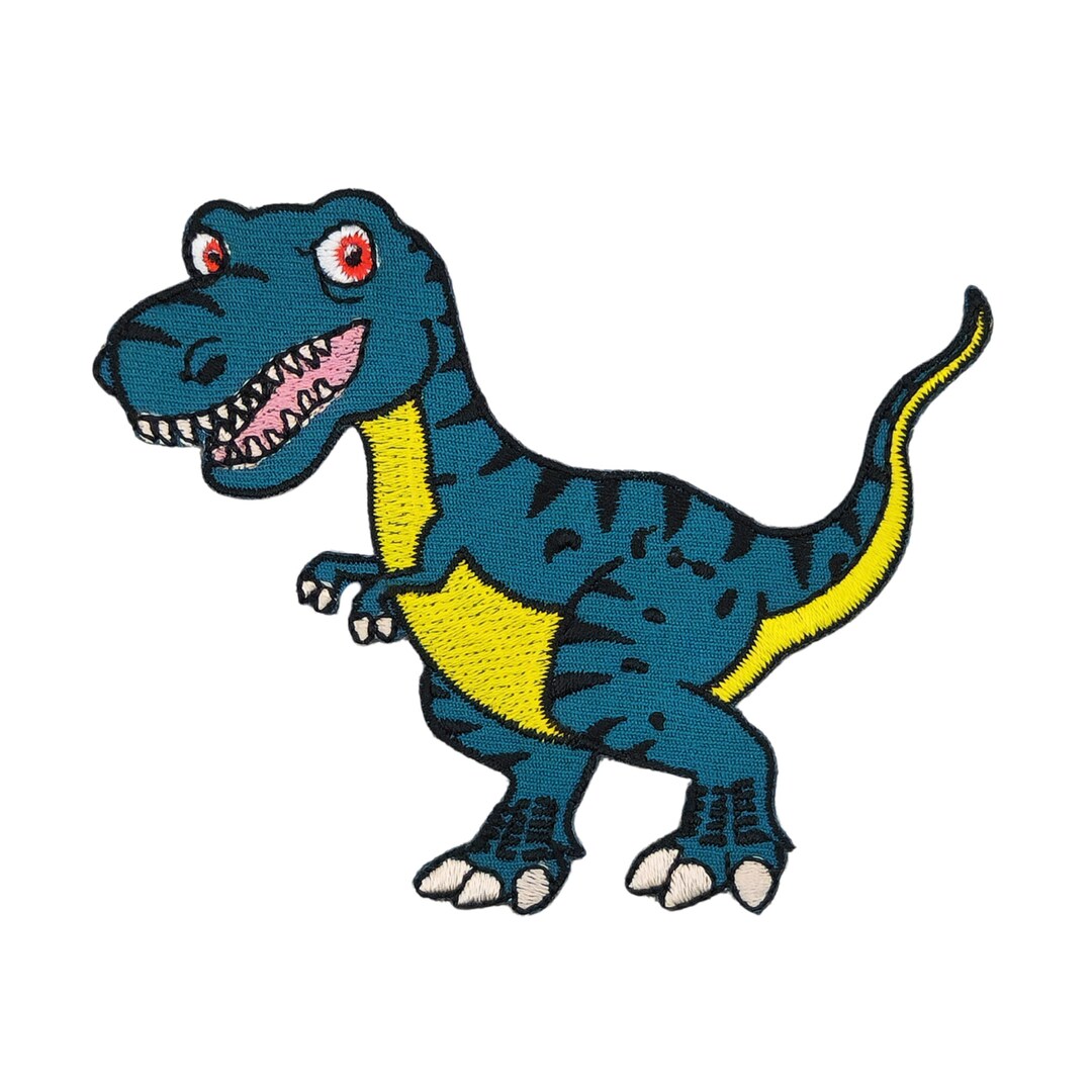 Am39 - Dino Dinosaur T-rex Iron-on Patch Iron-on Patches Applique Iron ...