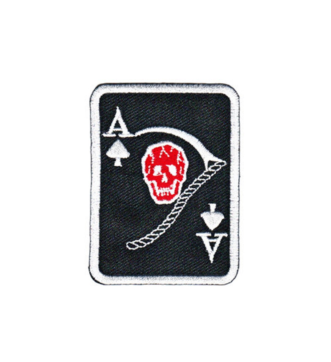 As12 Ace of Spades Card Skull Scythe Biker Tattoo Rockabilly Patch Iron ...