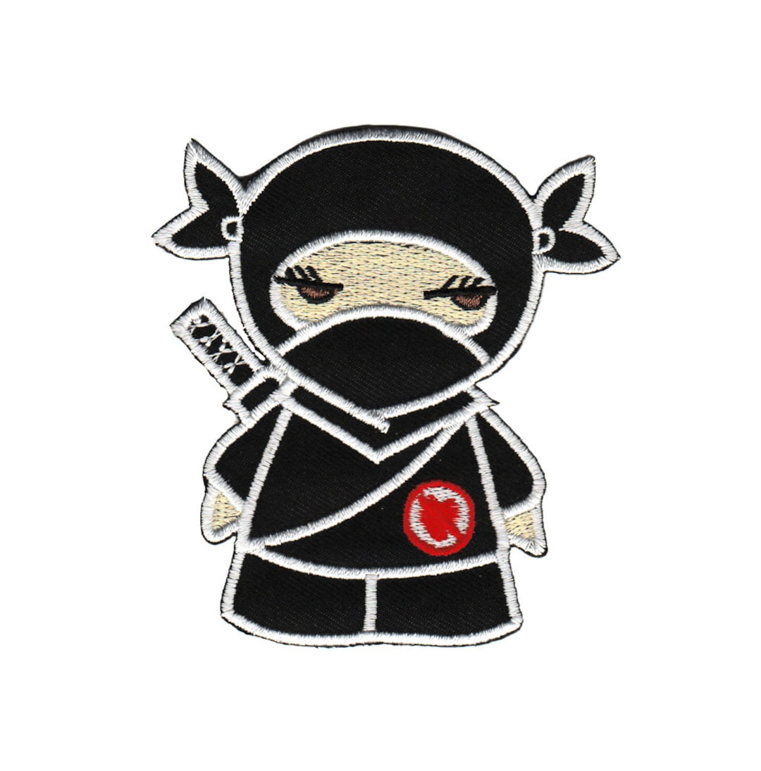 Ab48 Ninja Fighter Patch Children Comic Iron-on Application Patch Size ...